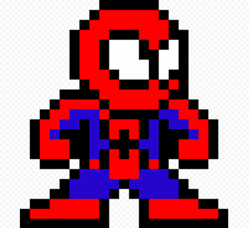HD Spider Man Standing Chibi Pixel PNG | Citypng