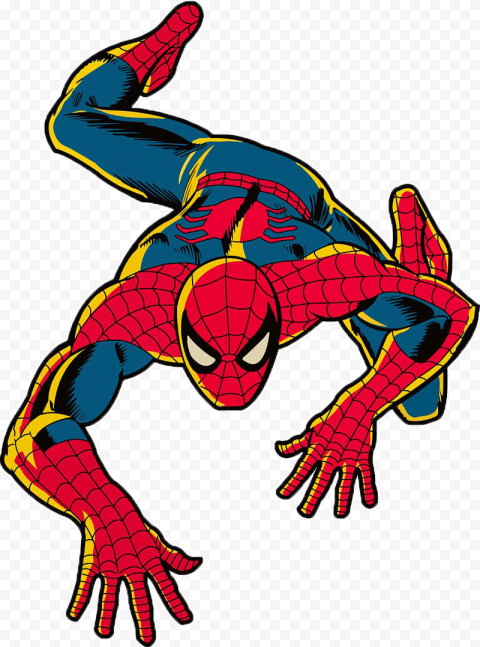 HD Crawling Spider Man Comics Clipart Hero PNG | Citypng