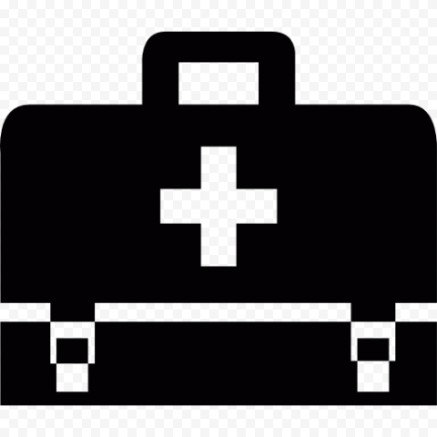 Black Emergency First Aid Bag Computer Icon | Citypng