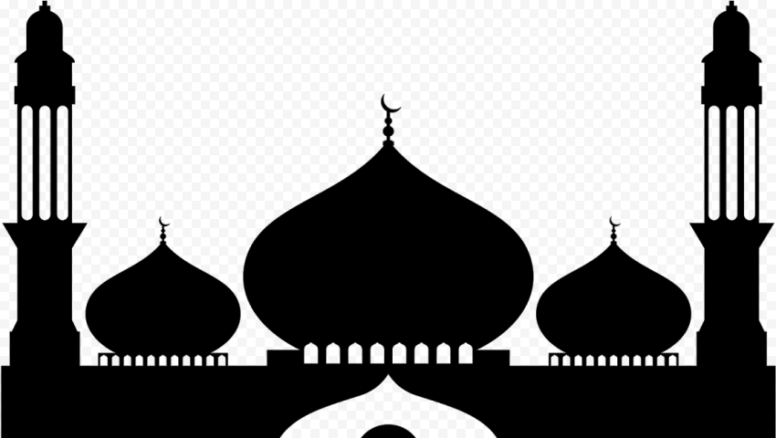 Arabic Islamic Black Silhouette Masjid Mosque | Citypng
