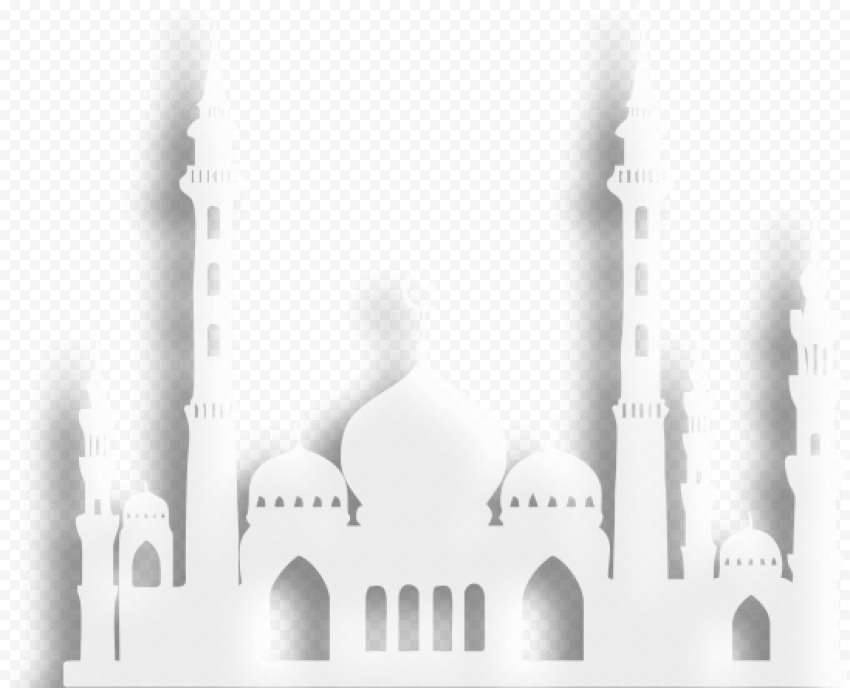 Vector White Islamic Mosque Masjid Shape Shadow | Citypng