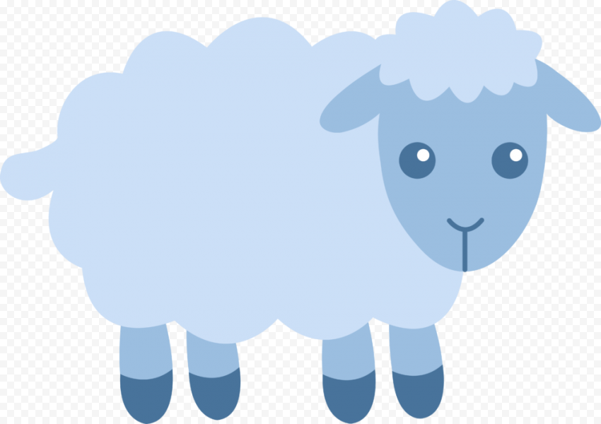 Cute Blue Sheep Clipart Icon | Citypng