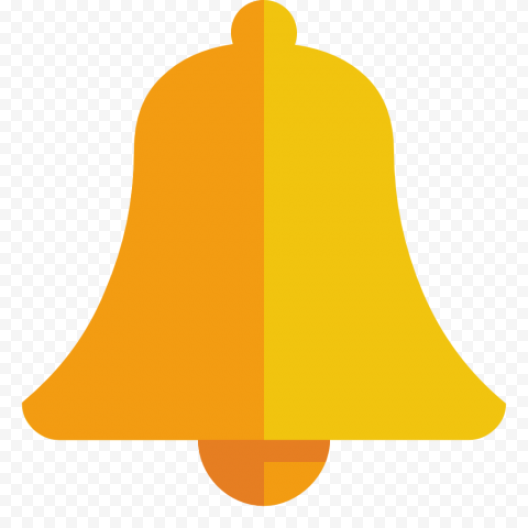 Yellow Gold Flat Youtube Bell Notification Icon | Citypng