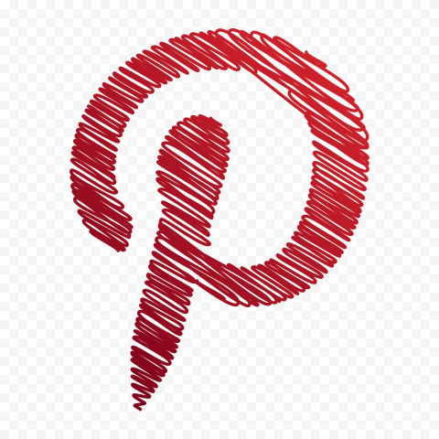 Pinterest Creative Logo Red Scribble Sketch | Citypng