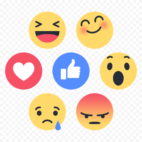 Group Of Facebook Fb Social Media Emoji React | Citypng