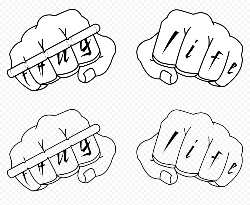 Thug Life Knuckle Tattoo