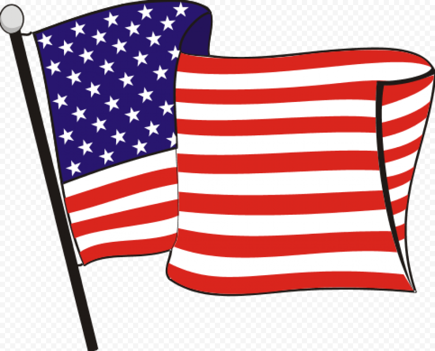 Carton Clipart Flag Of United States | Citypng