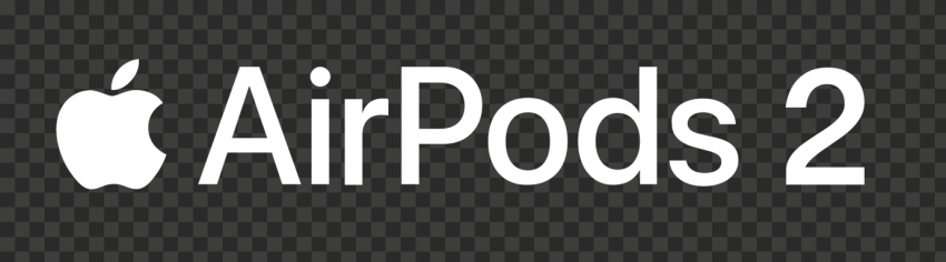Airpods 2 Gen With Apple Symbol White Logo | Citypng