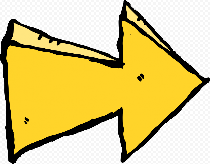 To Right Yellow Arrow Cartoon Clipart Comic Style | Citypng