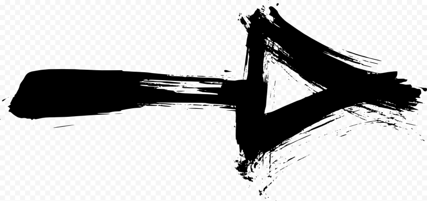 Black Arrow Brush Stroke Effect Point Right | Citypng