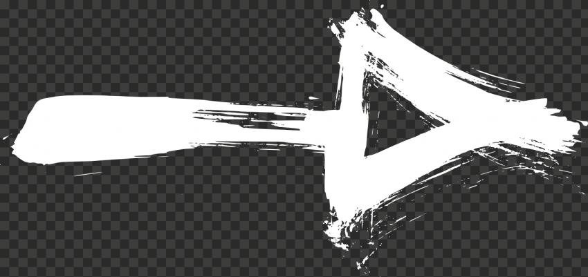 White Arrow Brush Stroke Effect Point Right | Citypng