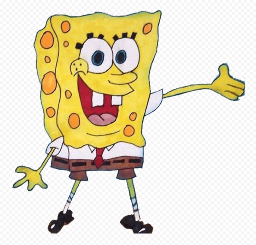 HD SpongeBob Cartoon Standing Clipart Character PNG | Citypng