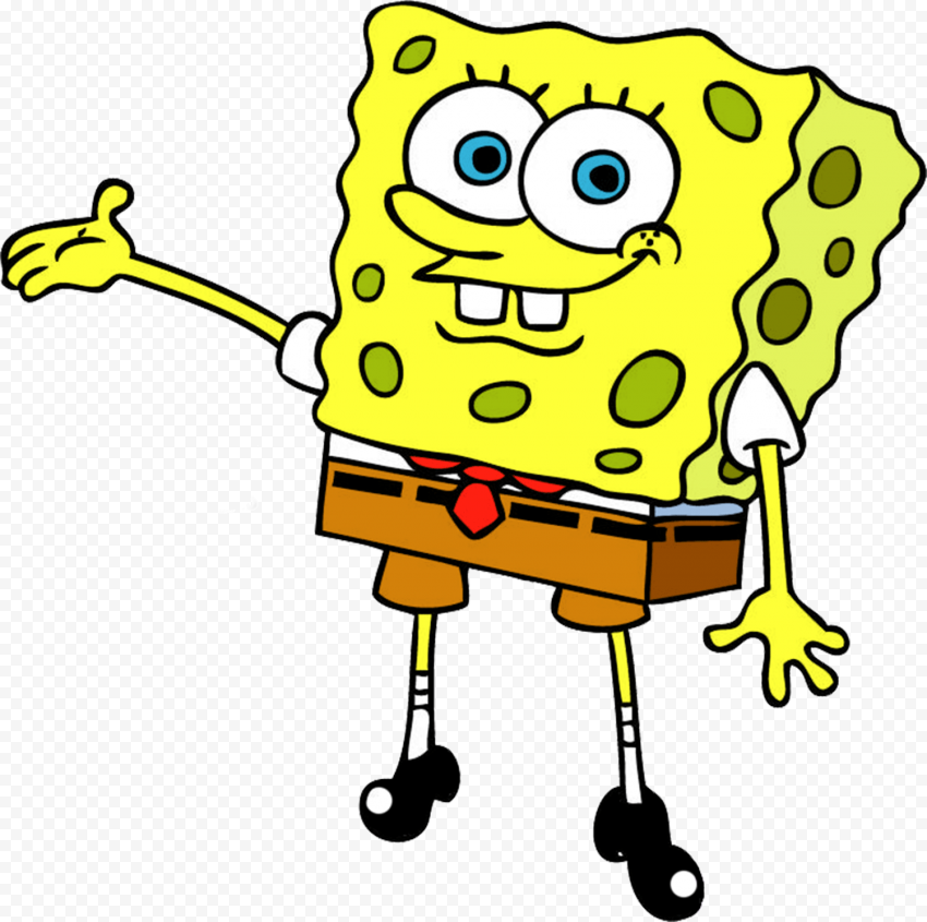 HD SpongeBob Cartoon Standing Clipart Illustration PNG | Citypng