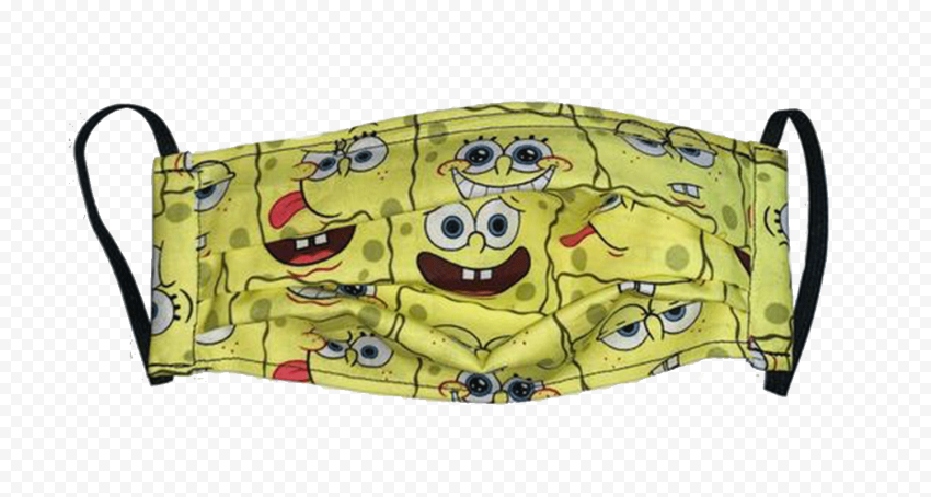 HD Cartoon Spongebob Face Mask Happy Character PNG | Citypng