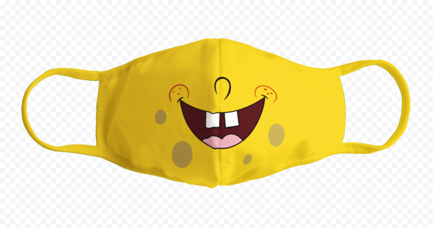 HD Cartoon Spongebob Mouth Face Mask Laughing Character PNG | Citypng
