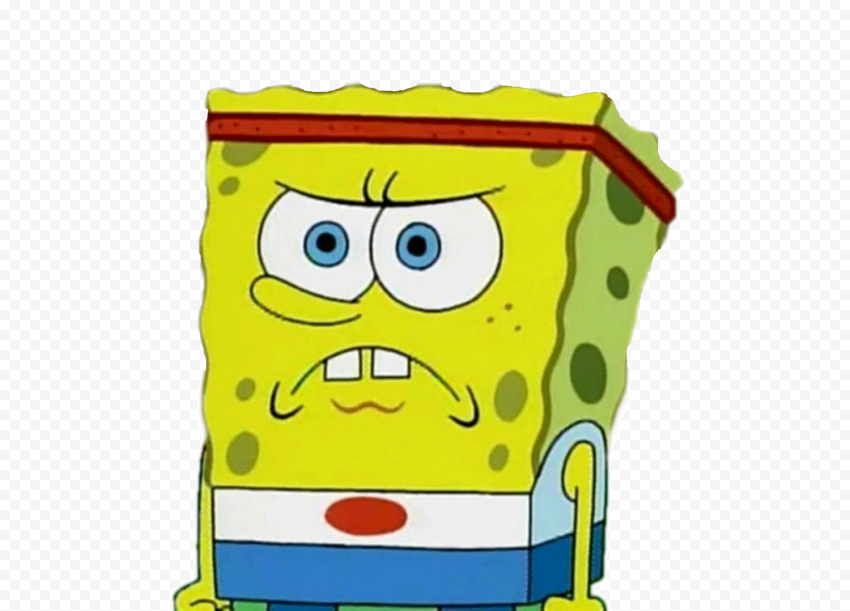 HD Spongebob Playing Sport Looking Angry Characters Transparent PNG ...