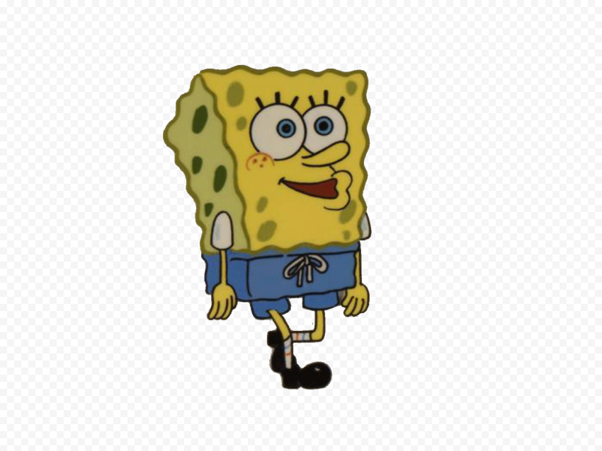 HD Spongebob Blue Short Walking Character Transparent PNG | Citypng