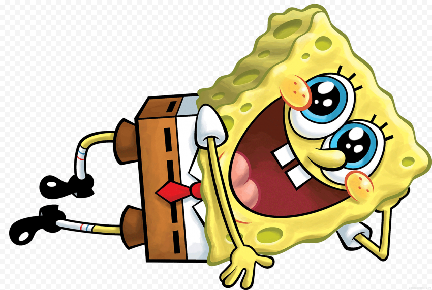 HD Spongebob Sitting Lying Down Charactrer Transparent PNG | Citypng