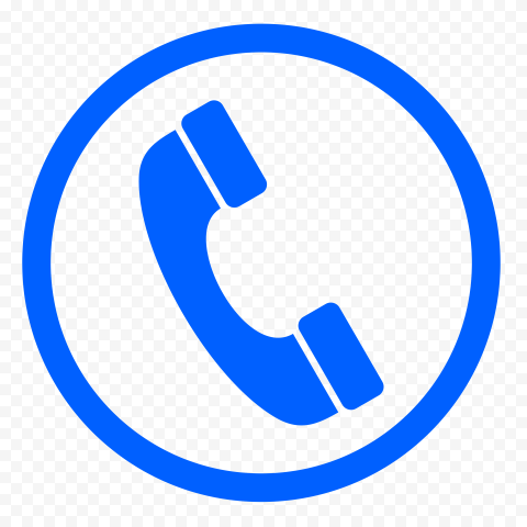 HD Blue Round Circle Phone Icon PNG | Citypng