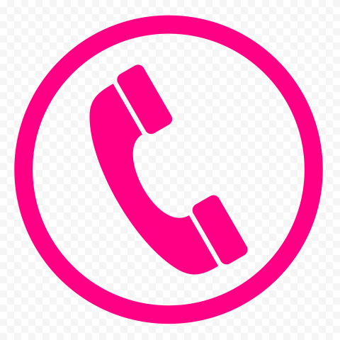 HD Pink Round Circle Phone Icon PNG | Citypng