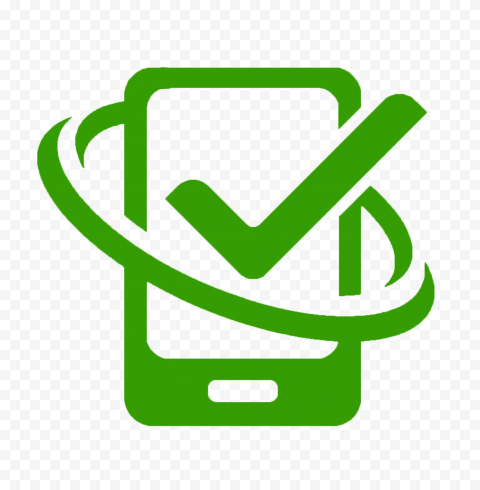 HD Green Phone With Check Mark Logo Icon PNG | Citypng