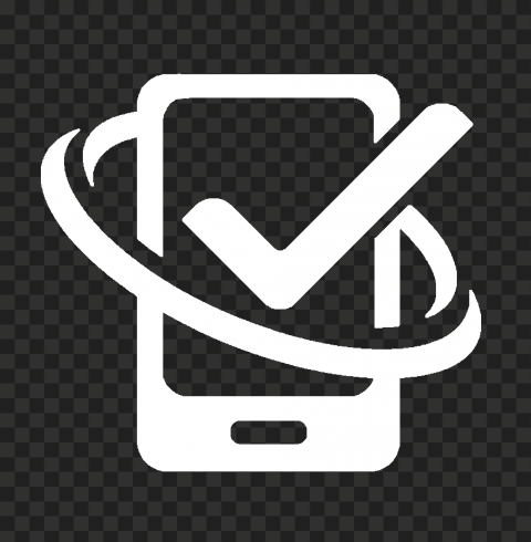 HD White Phone With Check Mark Logo Icon PNG | Citypng
