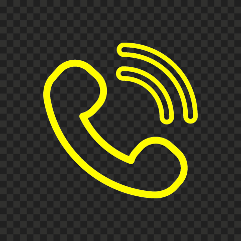 HD Yellow Outline Phone Icon PNG | Citypng