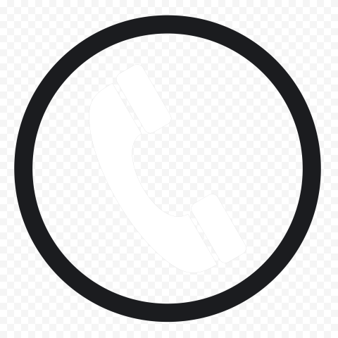 HD Black And White Round Circle Phone Icon PNG | Citypng
