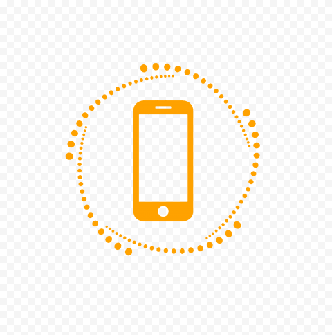 HD Orange Phone Outline Logo Transparent PNG | Citypng