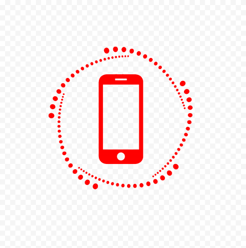 HD Red Phone Outline Logo Transparent PNG | Citypng