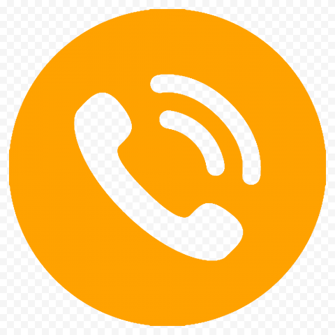 HD Orange Round Circle Phone Icon Transparent PNG | Citypng