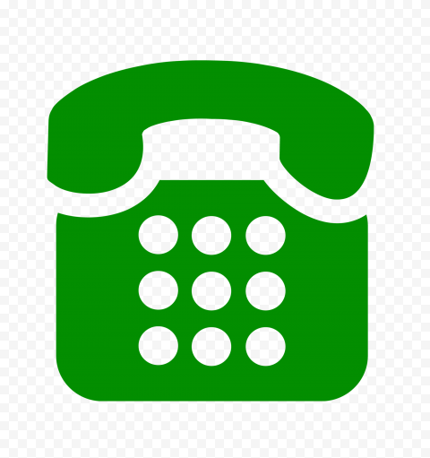 HD Classic Traditional Telephone Icon On Green PNG | Citypng