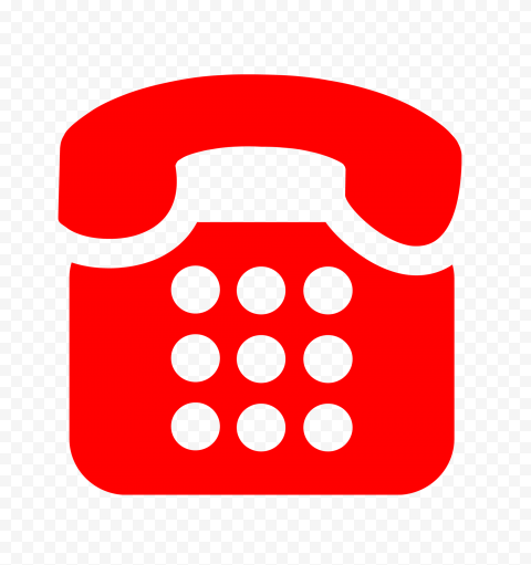 HD Classic Traditional Telephone Icon On Red PNG | Citypng