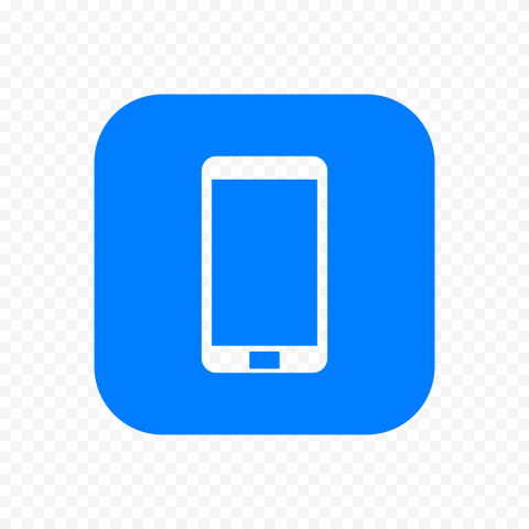 HD Blue Square Modern Smartphone Icon Transparent PNG | Citypng