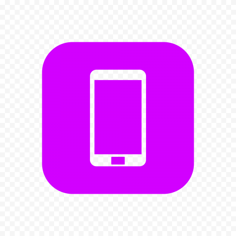 HD Purple Square Modern Smartphone Icon Transparent PNG | Citypng