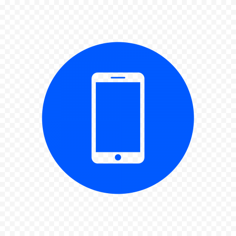 HD Blue Round Circle Modern Smartphone Icon Transparent PNG | Citypng