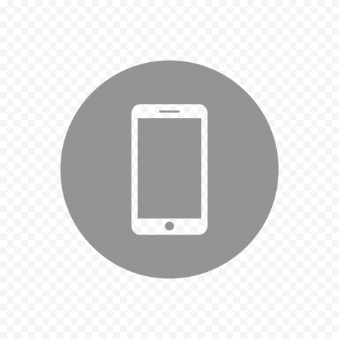 HD Grey Round Circle Modern Smartphone Icon Transparent PNG | Citypng