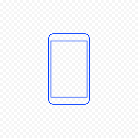 HD Blue Outline Modern Smartphone Icon Transparent PNG | Citypng