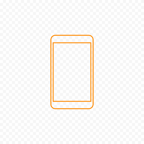 HD Orange Outline Modern Smartphone Icon Transparent PNG | Citypng