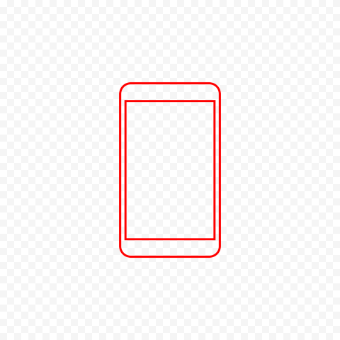 HD Red Outline Modern Smartphone Icon Transparent PNG | Citypng