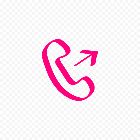 HD Pink Hand Draw Call Phone Icon Transparent PNG | Citypng