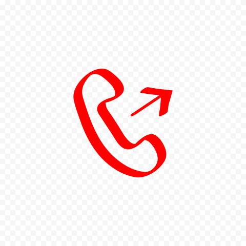 HD Red Hand Draw Call Phone Icon Transparent PNG | Citypng