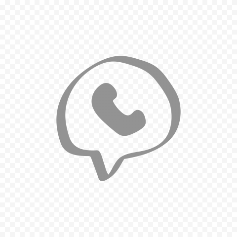 HD Grey Hand Draw Round Pin Phone Icon Transparent PNG | Citypng