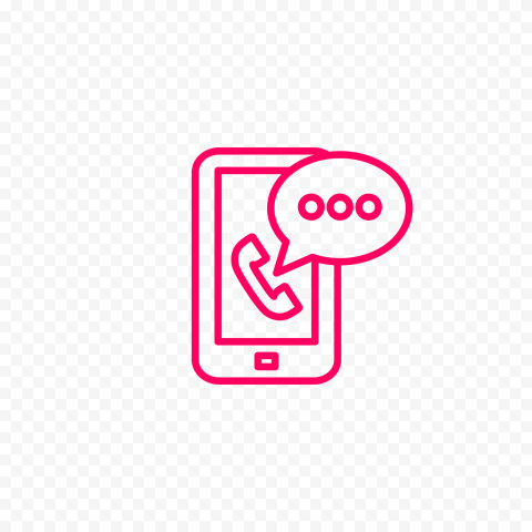Pink Mobile Phone Icon