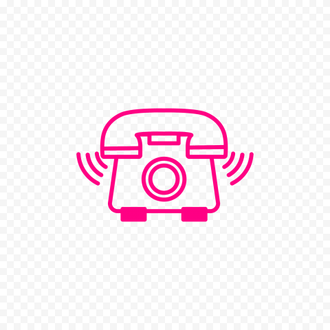HD Pink Outline Phone Receive A Call Icon Transparent PNG | Citypng
