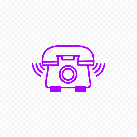 HD Purple Outline Phone Receive A Call Icon Transparent PNG | Citypng