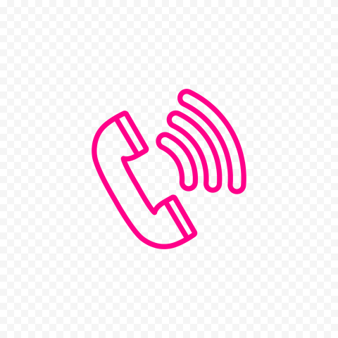 HD Pink Outline Call Phone Icon Transparent PNG | Citypng