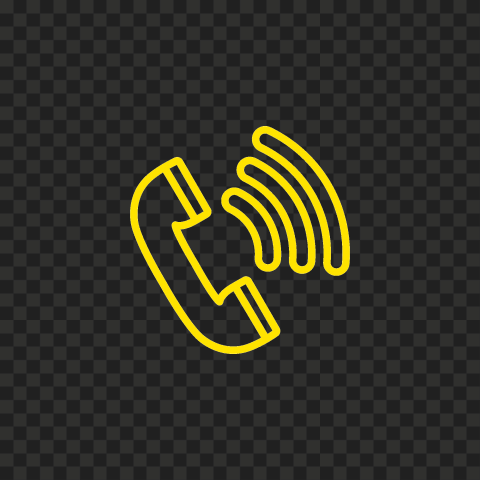 HD Yellow Outline Call Phone Icon Transparent PNG | Citypng