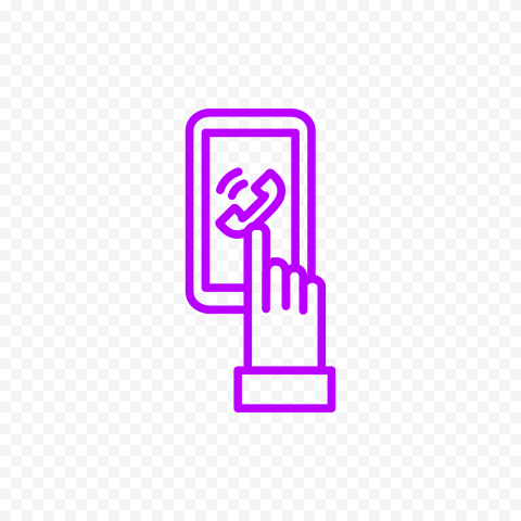 HD Purple Outline Call Phone Icon Transparent PNG | Citypng