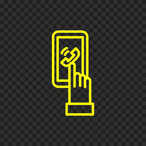 HD Round Circle Yellow Phone Icon PNG | Citypng